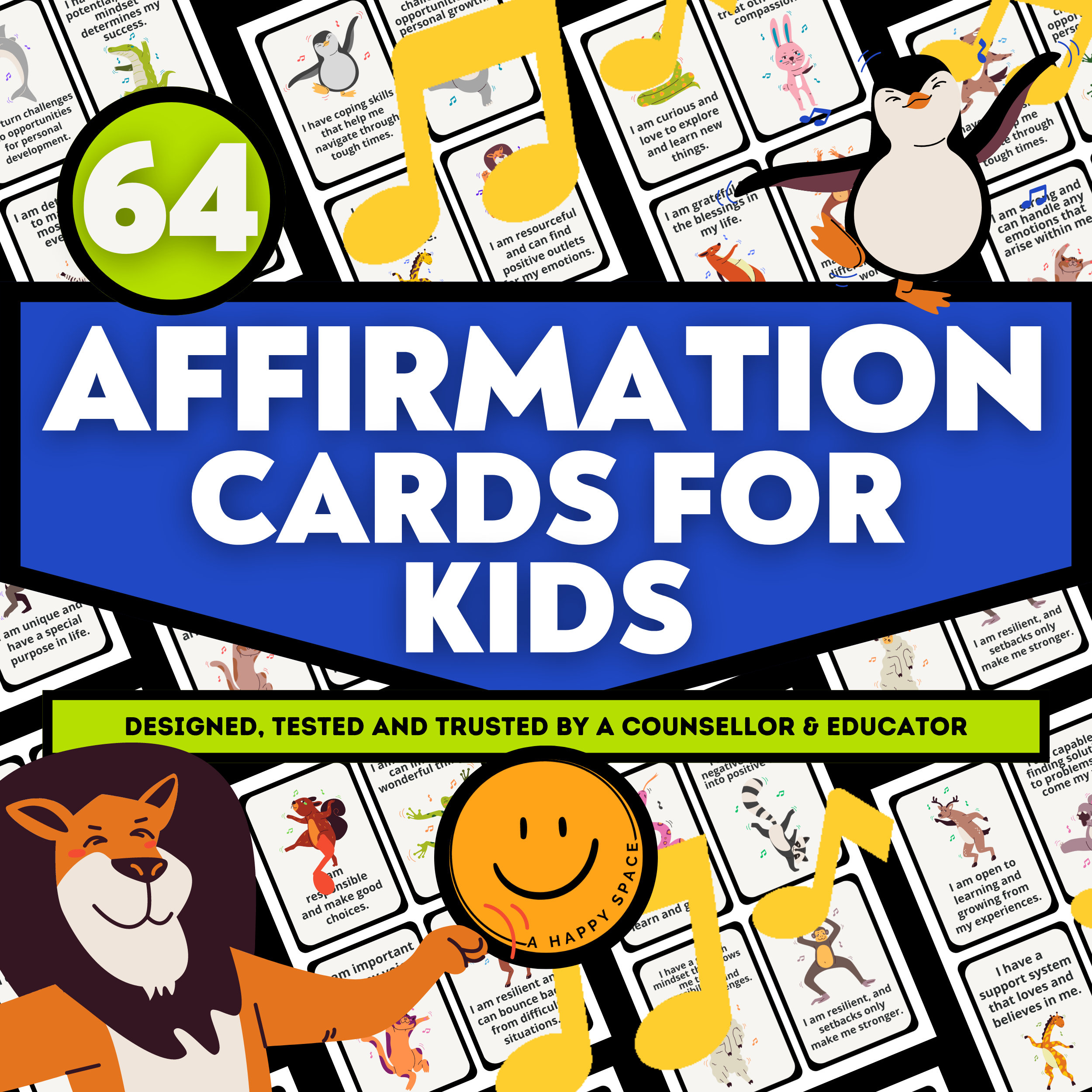 Affirmation Cards for Kids, School Counselor, Self-esteem Flashcards ...