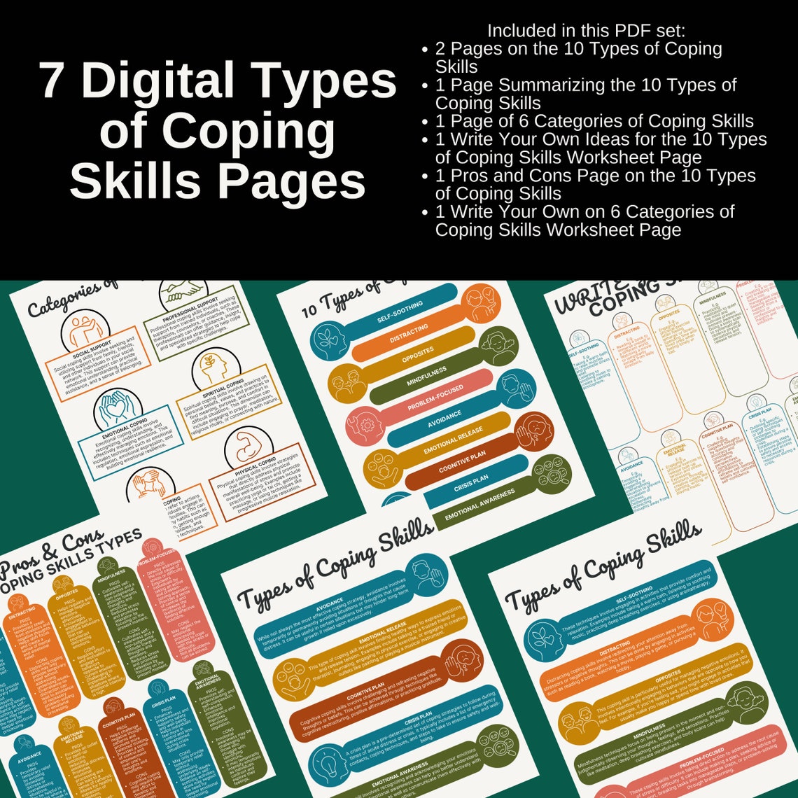 10 Types of Coping Skills for Therapists Tools Therapy Emotional ...