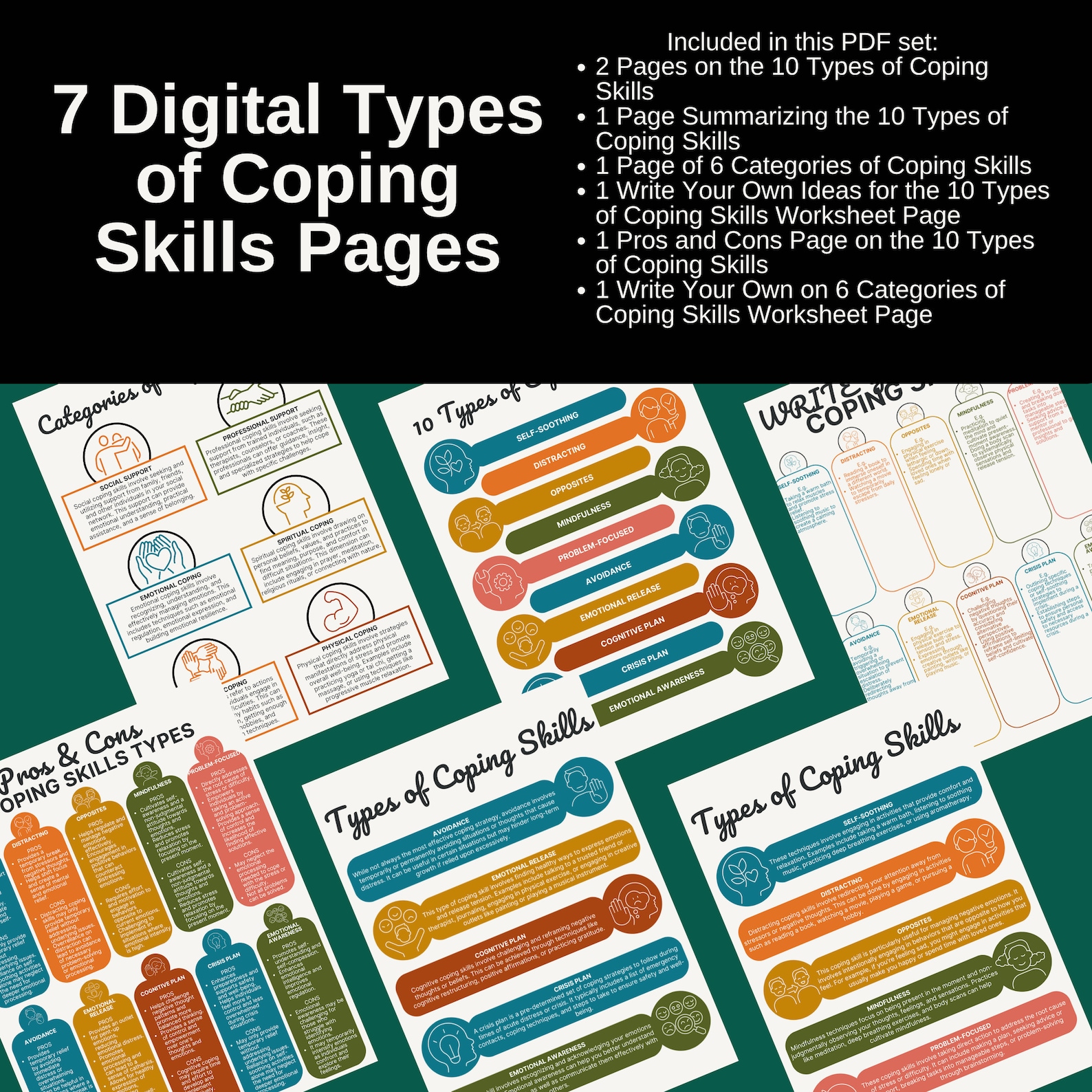 10 Types of Coping Skills for Therapists Tools Therapy Emotional ...