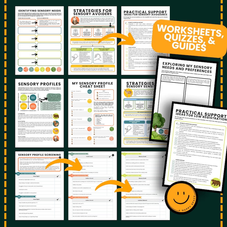 Sensory Profiles Quadrant Assessment Quiz Seeker Avoider Autism ADHD ...