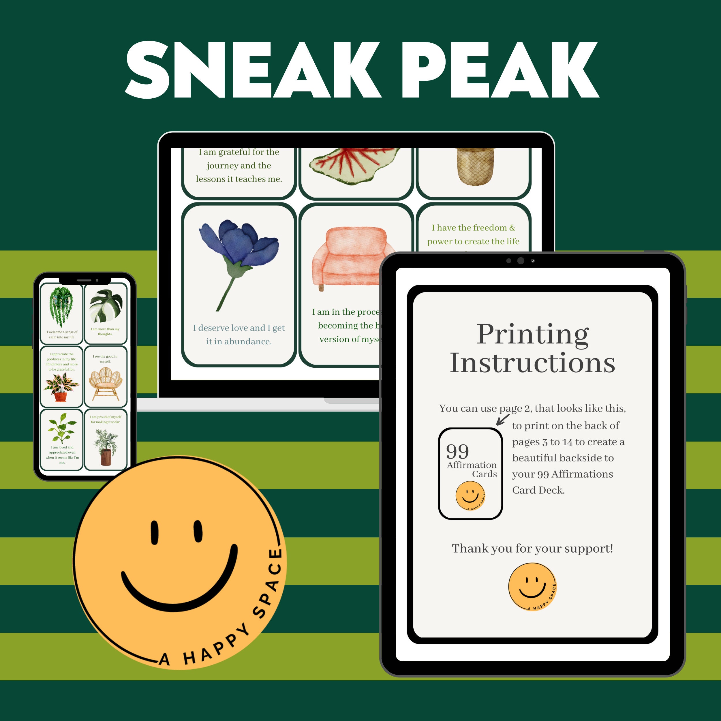 Manage Negative Thoughts Cards, Anxiety Coping Skill Flashcard, Anxiety ...