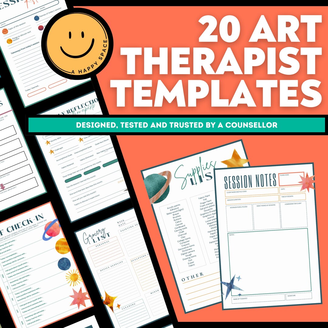 Art Therapy Therapist Office Tools Templates Forms Resources Intake ...