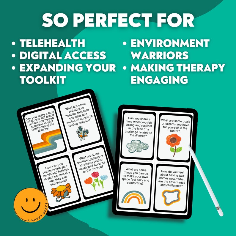 Divorce Counseling Conversation Cards for Kids Separation Questions ...