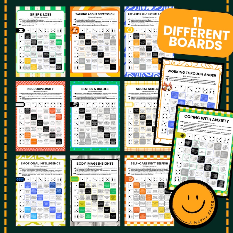 School Counseling Dice Game Teens Tweens Group Therapy Coping Skill ...