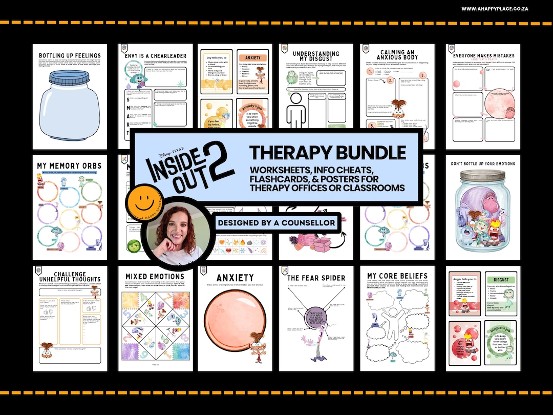 Inside Out 2 Printable Bundle, Emotional Regulation PDF Worksheets ...