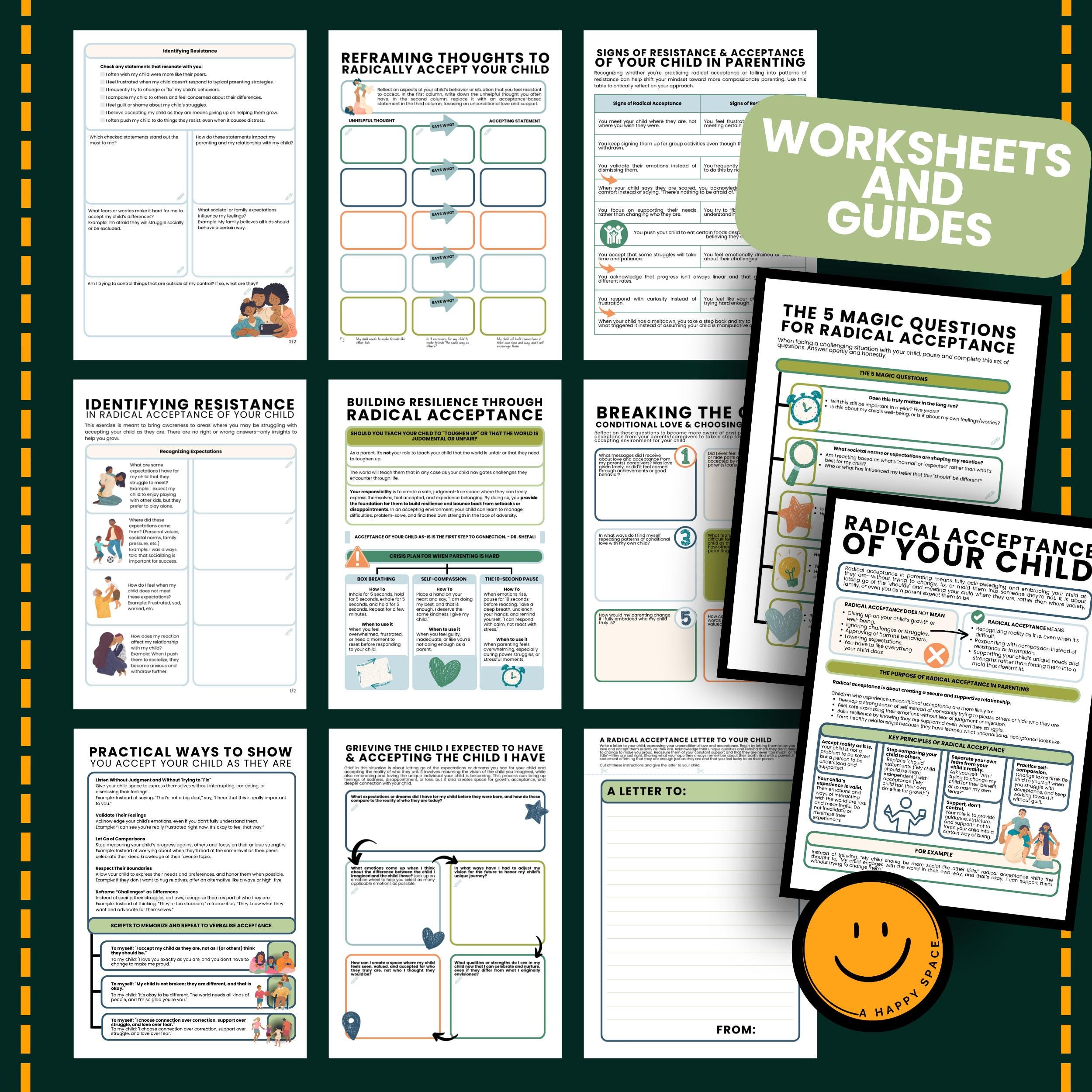 Radical Acceptance Parenting Worksheet PDF, Printable DBT Skills Guide ...