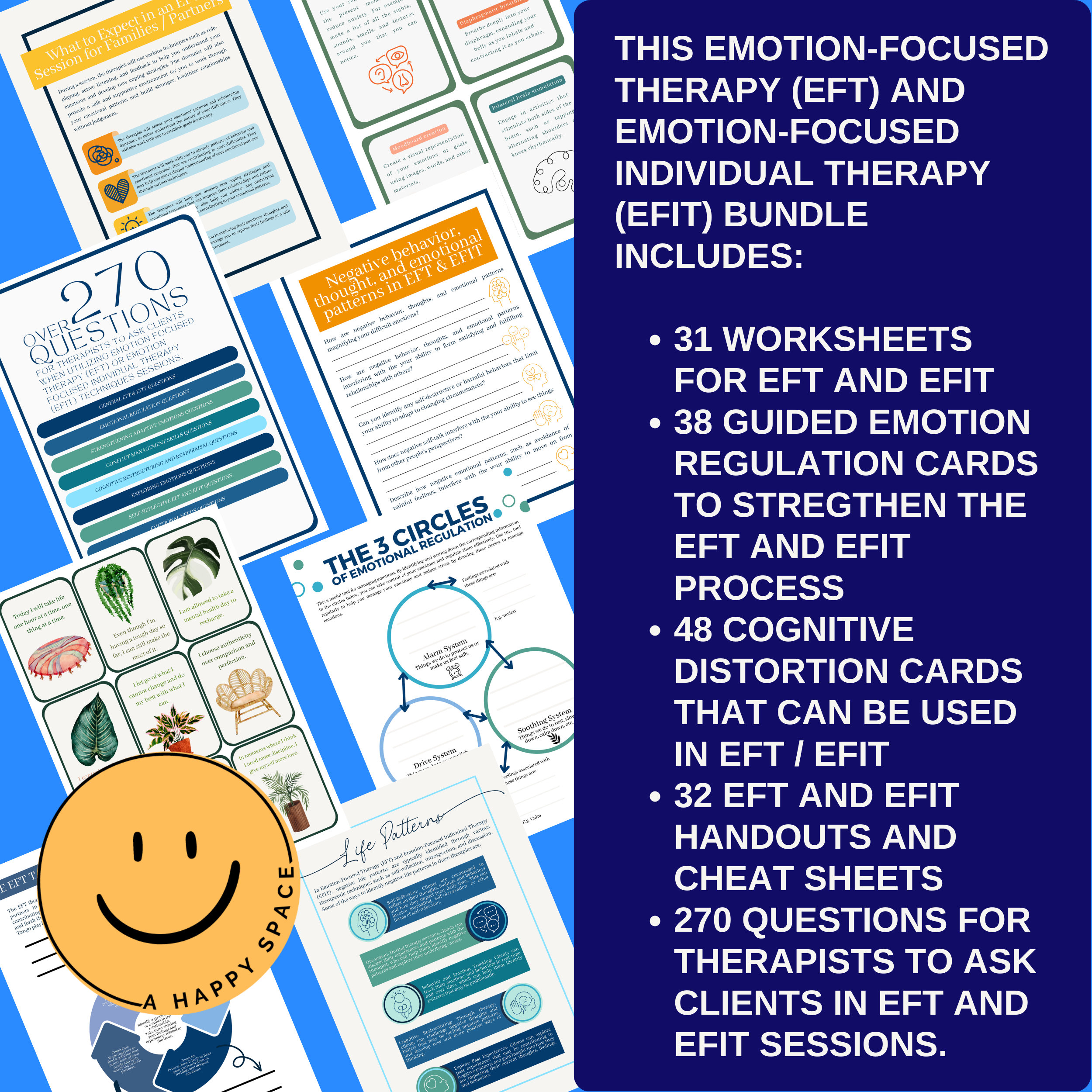 Emotion Focused Therapy EFT Resource Bundle for Therapists Regulation ...