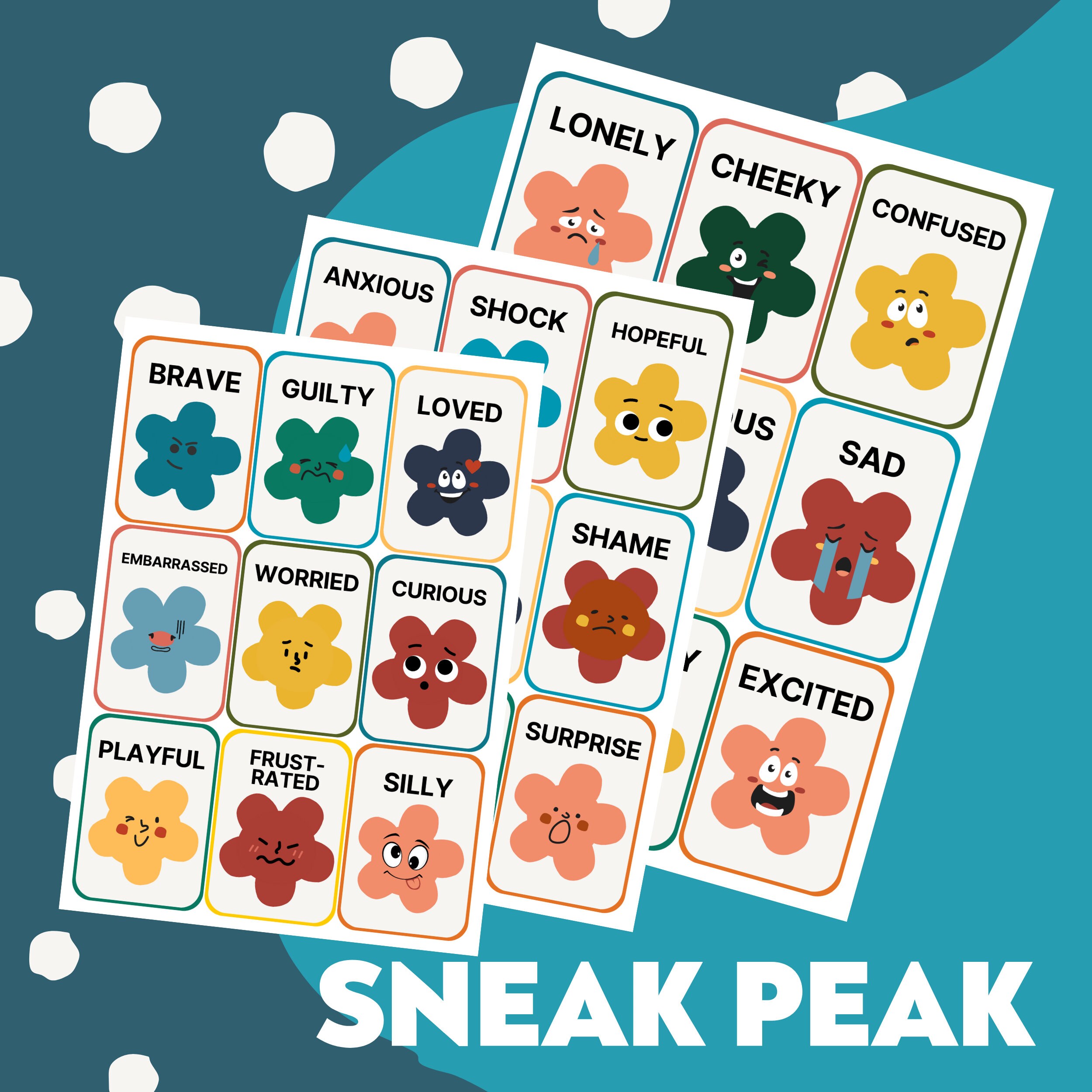 Identifying Emotion Flashcards Kids Social Skills SEL ASD Autism ...