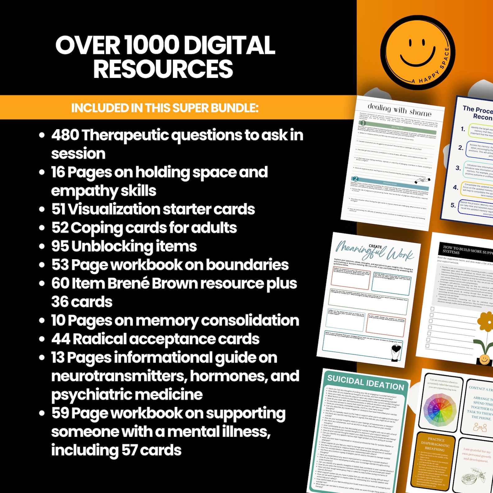 Therapist Starter Resource Bundle Tools Worksheets Cards Therapy ...