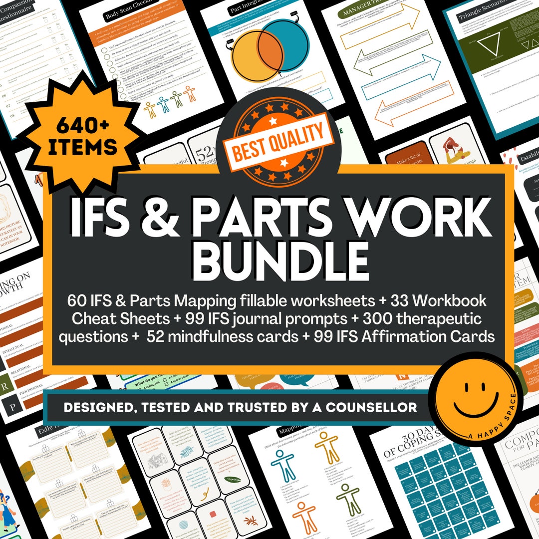 IFS Resource Bundle Parts Work Worksheets Internal Family Systems Cheat ...