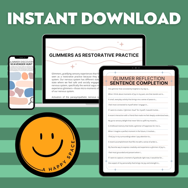 Glimmers Triggers Worksheets Journaling Cards Polyvagal Deb Dana ...
