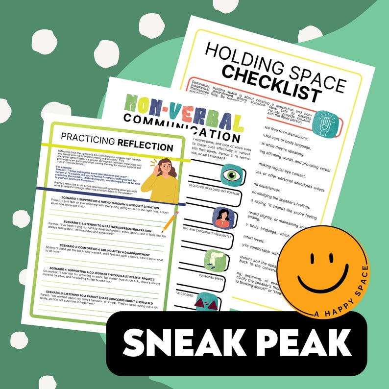 Holding Space Congruence Empathy Skills Worksheets Therapist Support ...