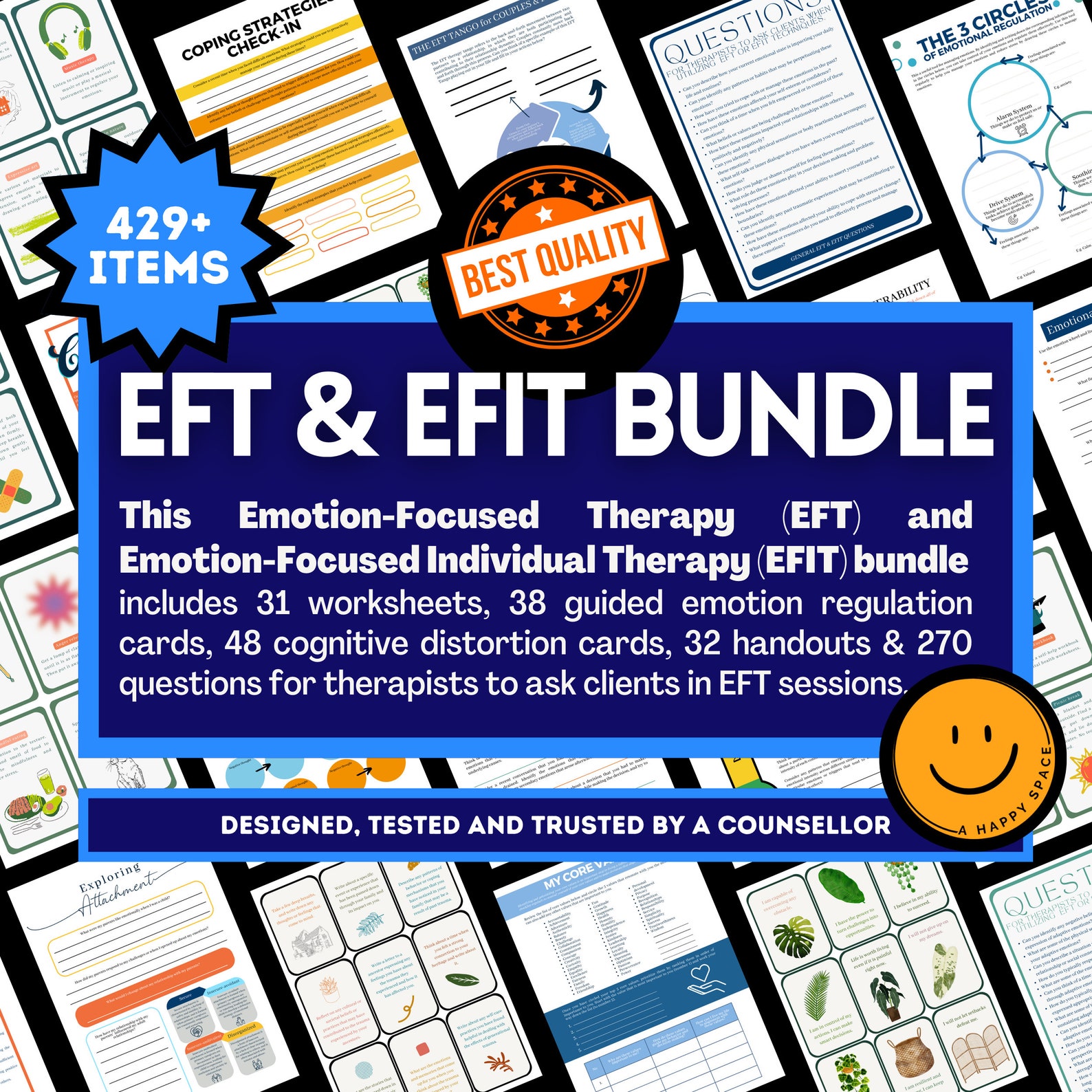 Emotion Focused Therapy EFT Resource Bundle for Therapists Regulation ...