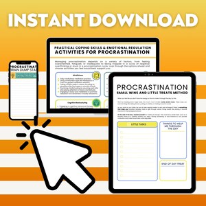 Understanding Procrastination Worksheets Task Avoidance Managing Time ...