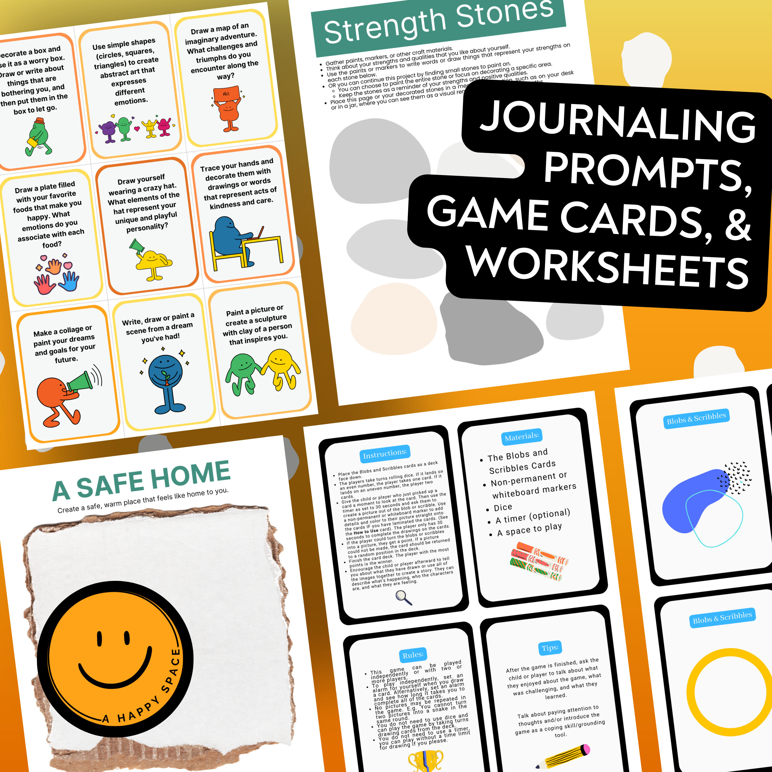 Art Therapy Worksheets Kids Tools Resource Therapeutic Play Creative ...