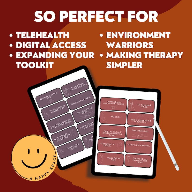 Couples Therapy Date Night Idea Cards Relationship Counseling Therapeutic Exercises Trust ...