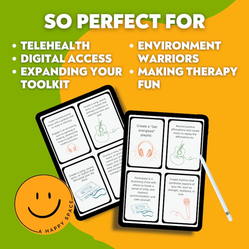 Music Therapy Coping Skills Cards Therapists Creative Intervention ...