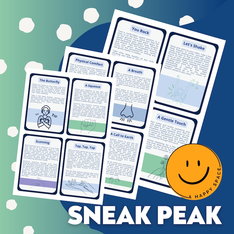 Somatic Experiencing SE Exercises Therapy Coping Skill Exercises for ...