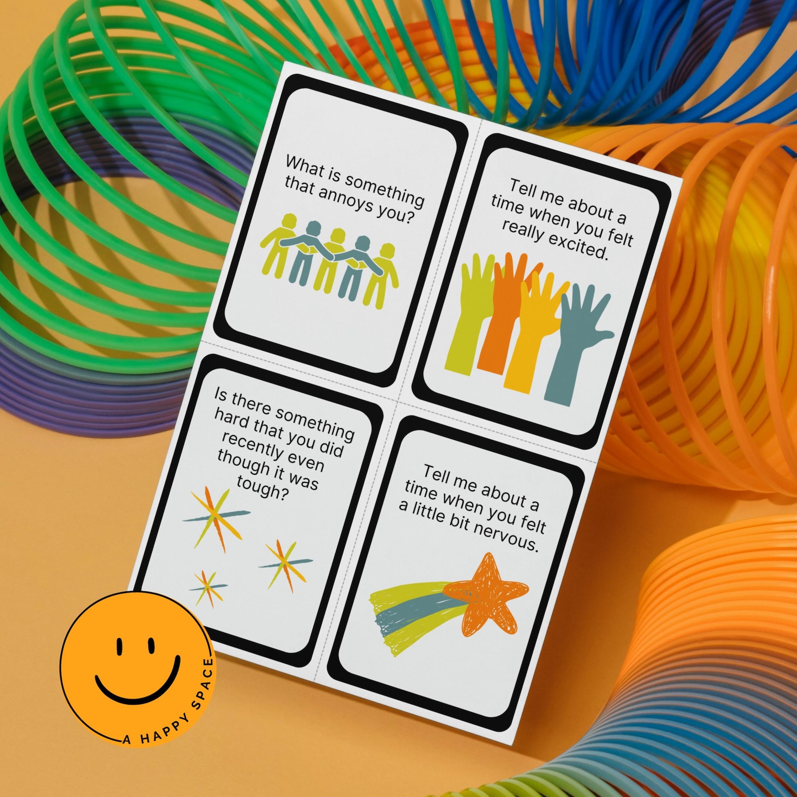 Autism ASC ASD Conversation Cards Kids Tweens Group Therapy Questions ...