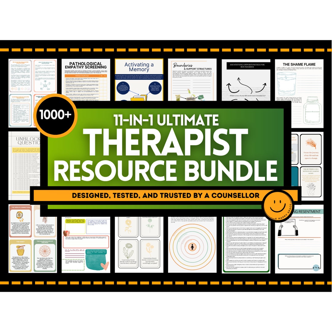 Therapist Starter Resource Bundle Tools Worksheets Cards Therapy ...