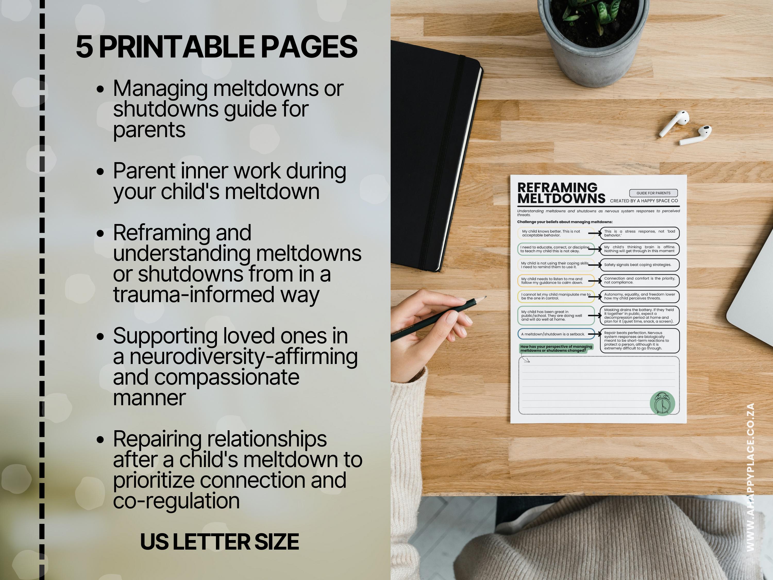 Neurodiversity Affirming Managing Autistic Meltdowns & Shutdowns PDF ...