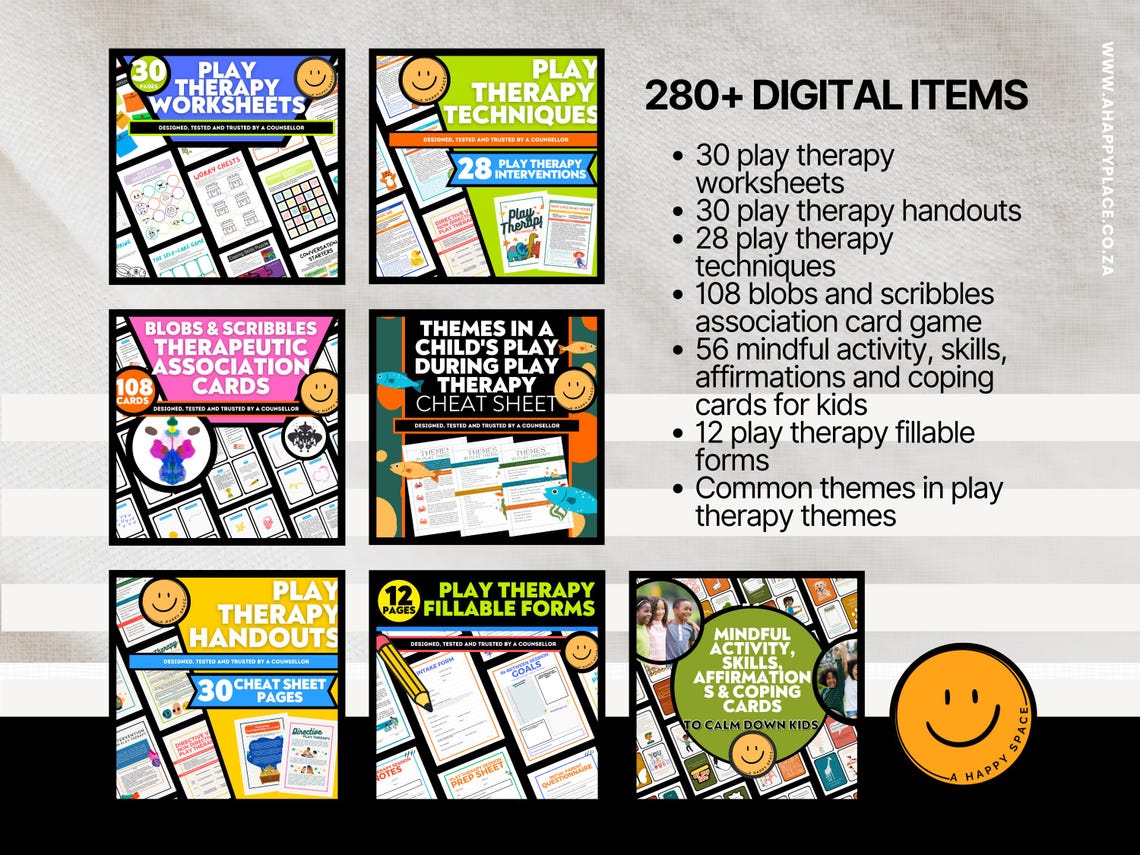 Play Therapy Resource Bundle for Therapists Child School Counselor ...