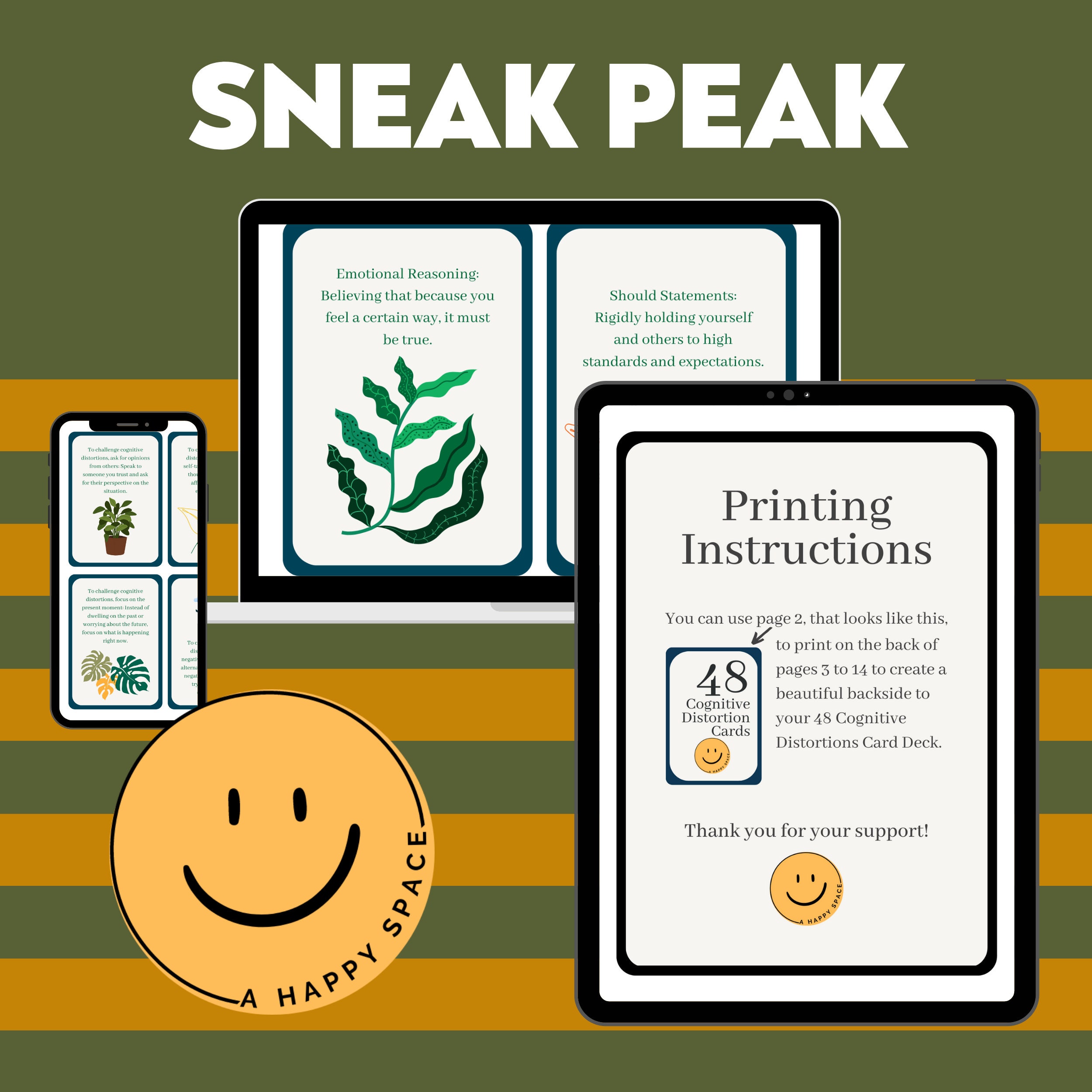 Cognitive Distortions Cards for Adults Negative Thinking Patterns ...