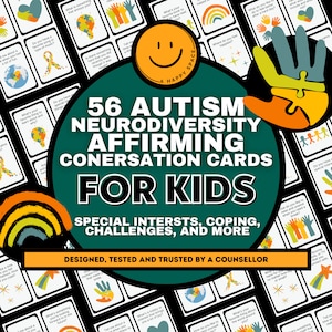 Autism ASC ASD Conversation Cards Kids Tweens Group Therapy Questions ...