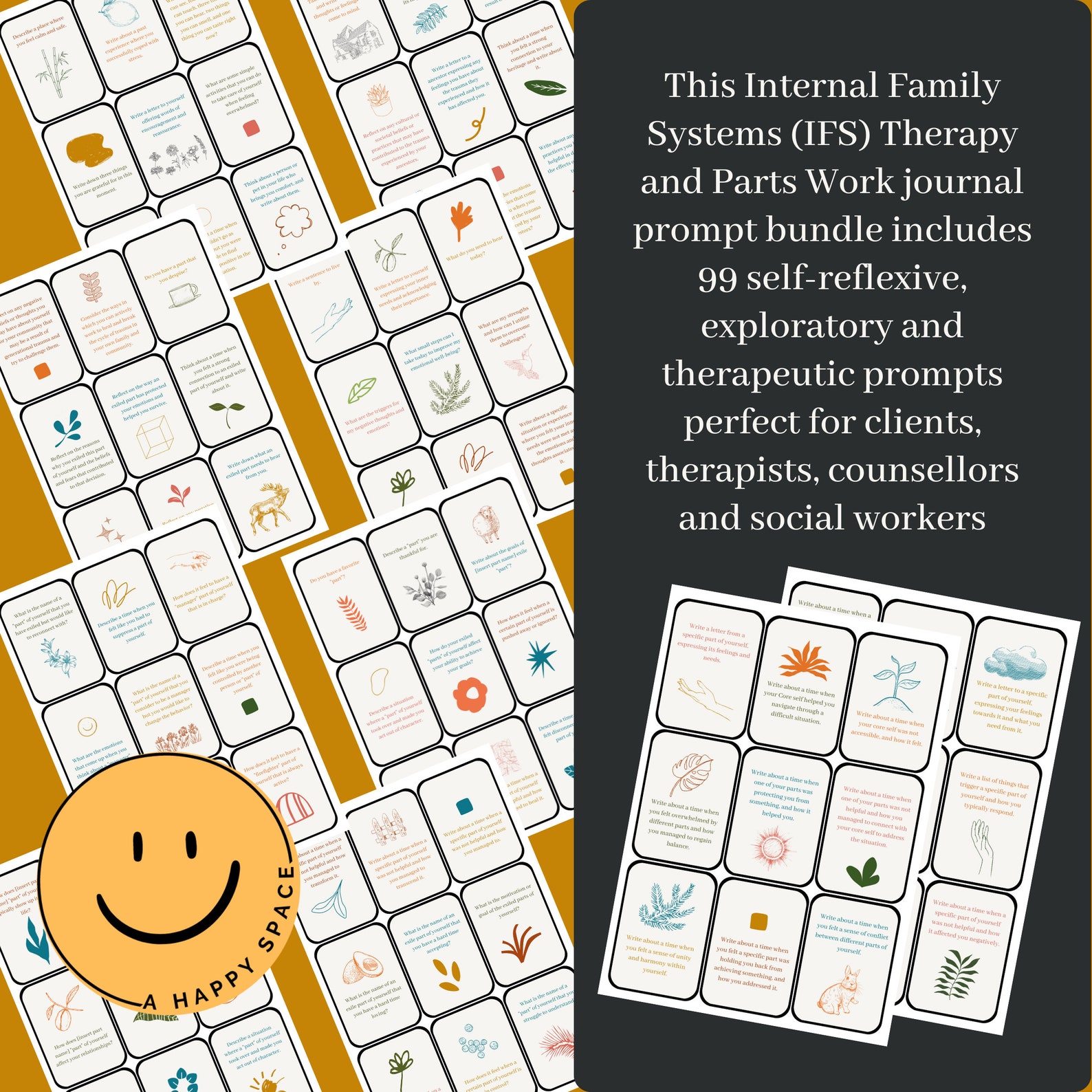 Internal Family Systems IFS Parts Work Journal Prompts for Therapists ...