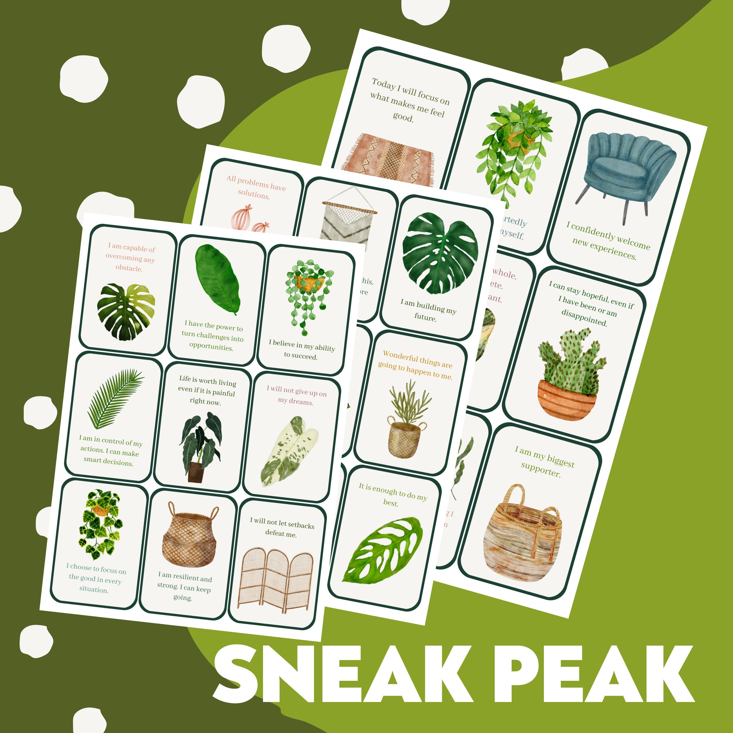 Manage Negative Thoughts Cards, Anxiety Coping Skill Flashcard, Anxiety ...