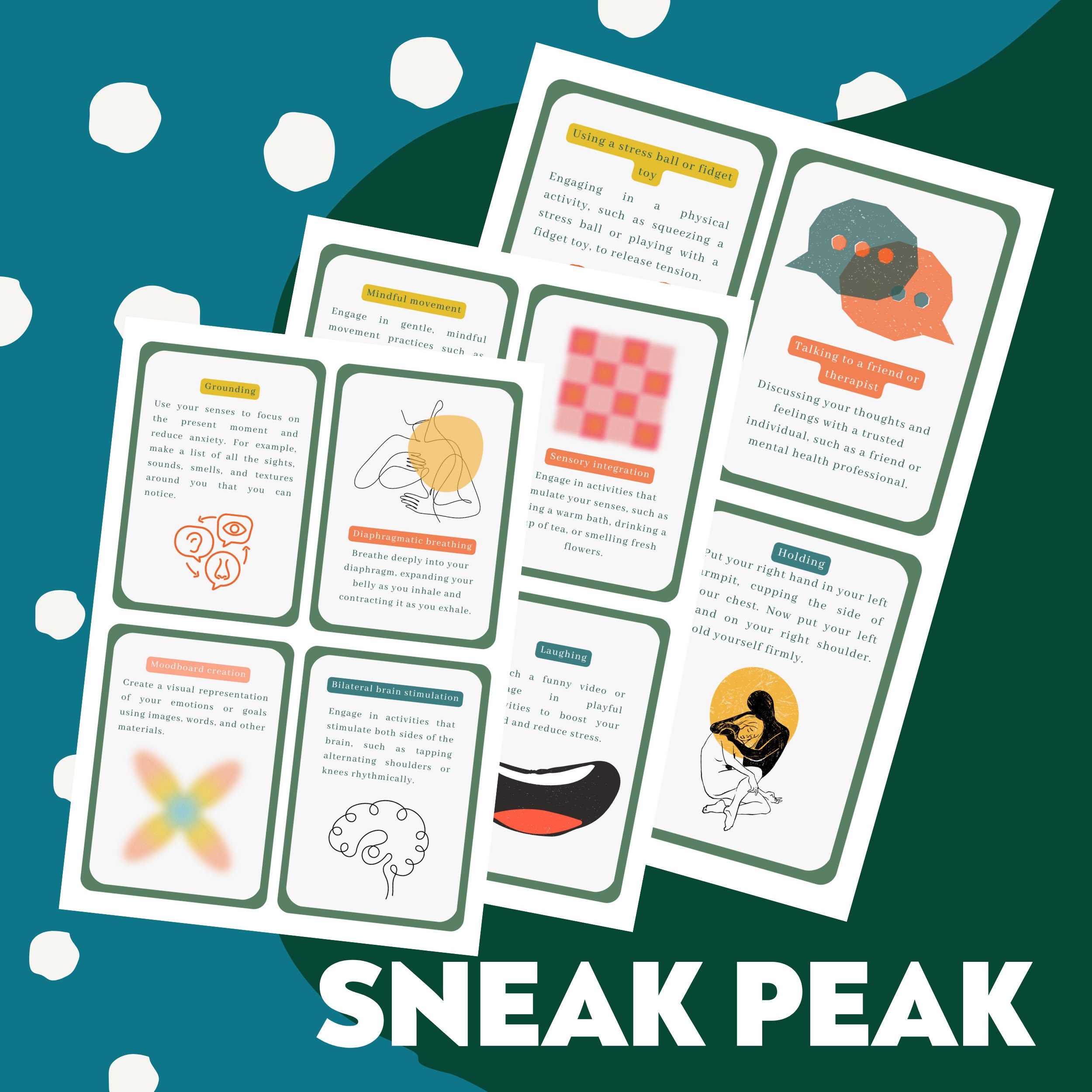 Guided Emotional Regulation Cards, EQ Coping Skill Cards, SEL Skills ...