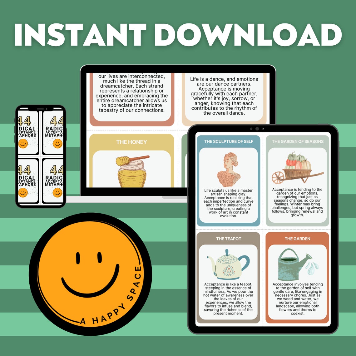 Radical Acceptance and Commitment Therapy DBT Metaphor Cards ACT ...