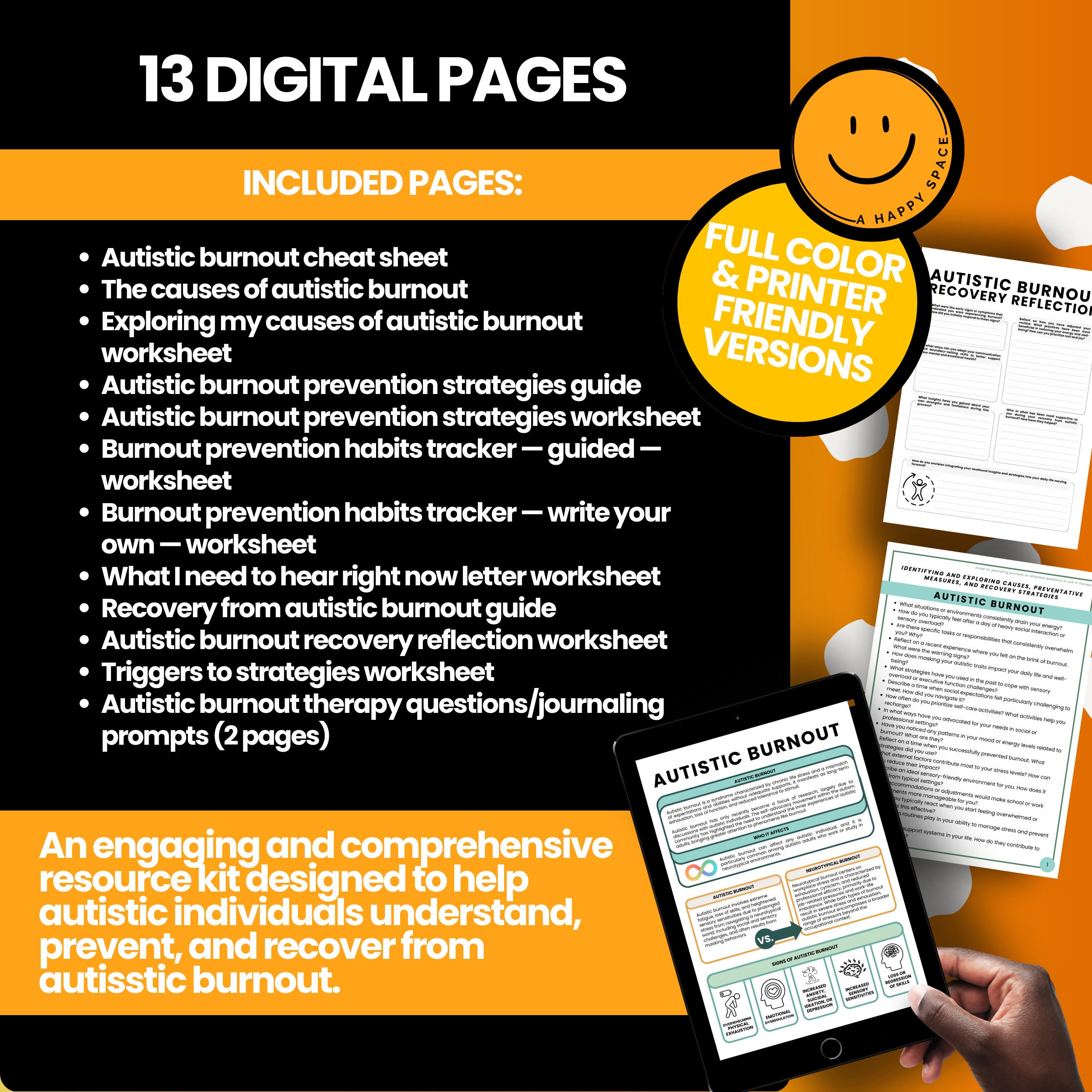 Autism Actually Autistic Burnout Workbook Neurodiversity-affirming ...