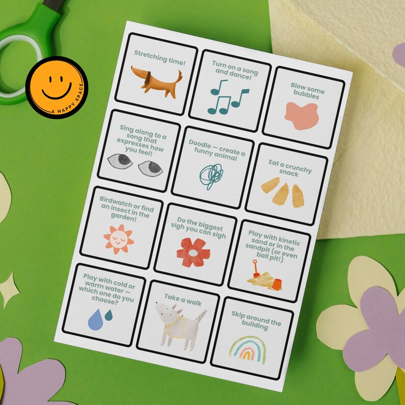 Sensory Break Cards Kids Soothing Regulation Profiles Quadrant Seeker ...