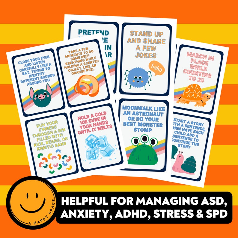 Brain Breaks Activities for Kids Cards Mental Reset Cheat Sheet Somatic ...