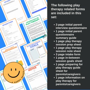 Play Therapist Office Form Templates Tools Child School Counselor ...