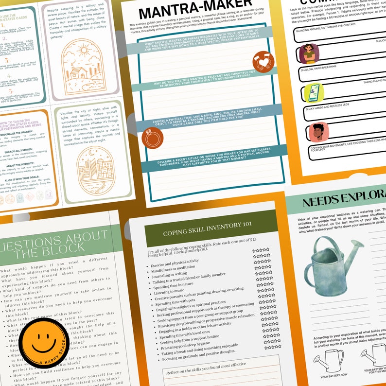 Therapist Starter Resource Bundle Tools Worksheets Cards Therapy ...