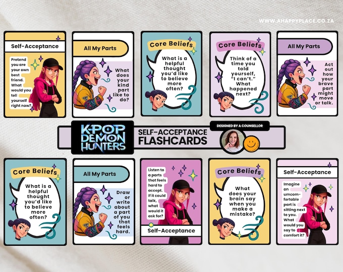 Kpop Demon Hunters Flashcards PDF, Printable Therapy Cards for Kids ...