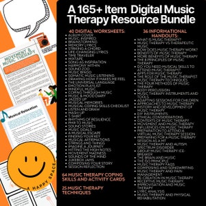 Music Therapy Resource Bundle for Therapists Worksheets Session Ideas ...