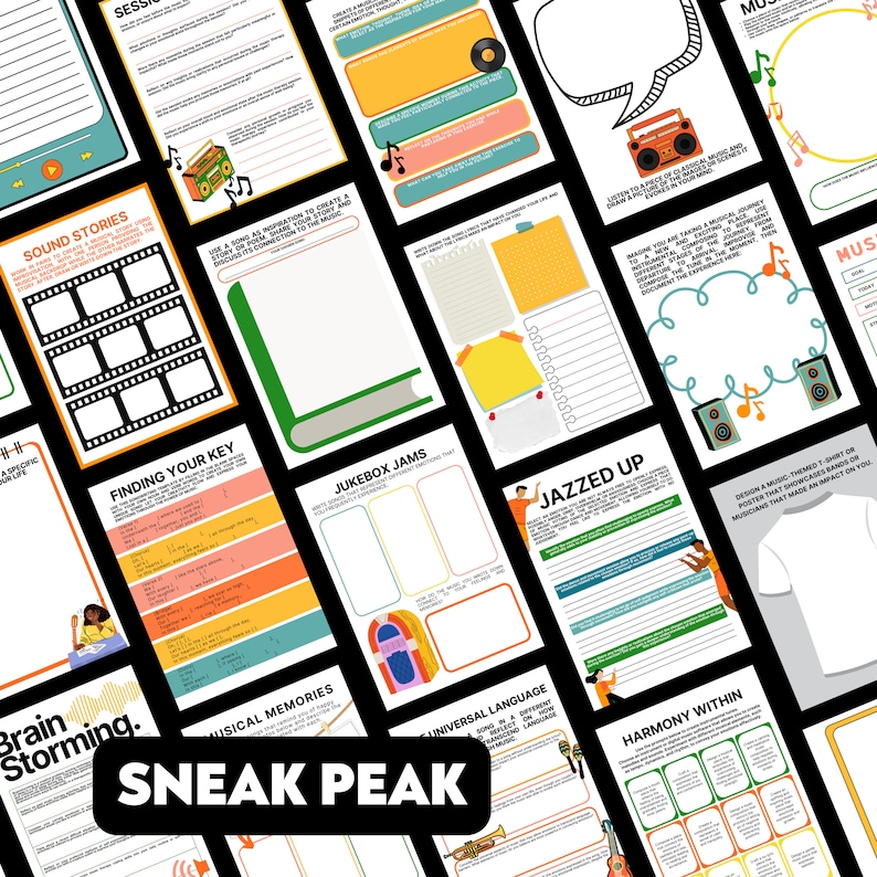 Music Therapy Worksheets for Therapists: Session Ideas Techniques ...