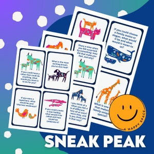 Therapeutic Conversation Cards for Kids, Play Therapy, Social Skills ...