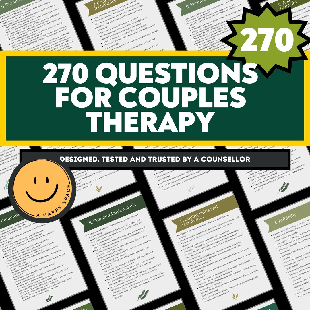 Couples Therapy Therapeutic Questions for Therapists Relationship Counseling Exercises Trust ...