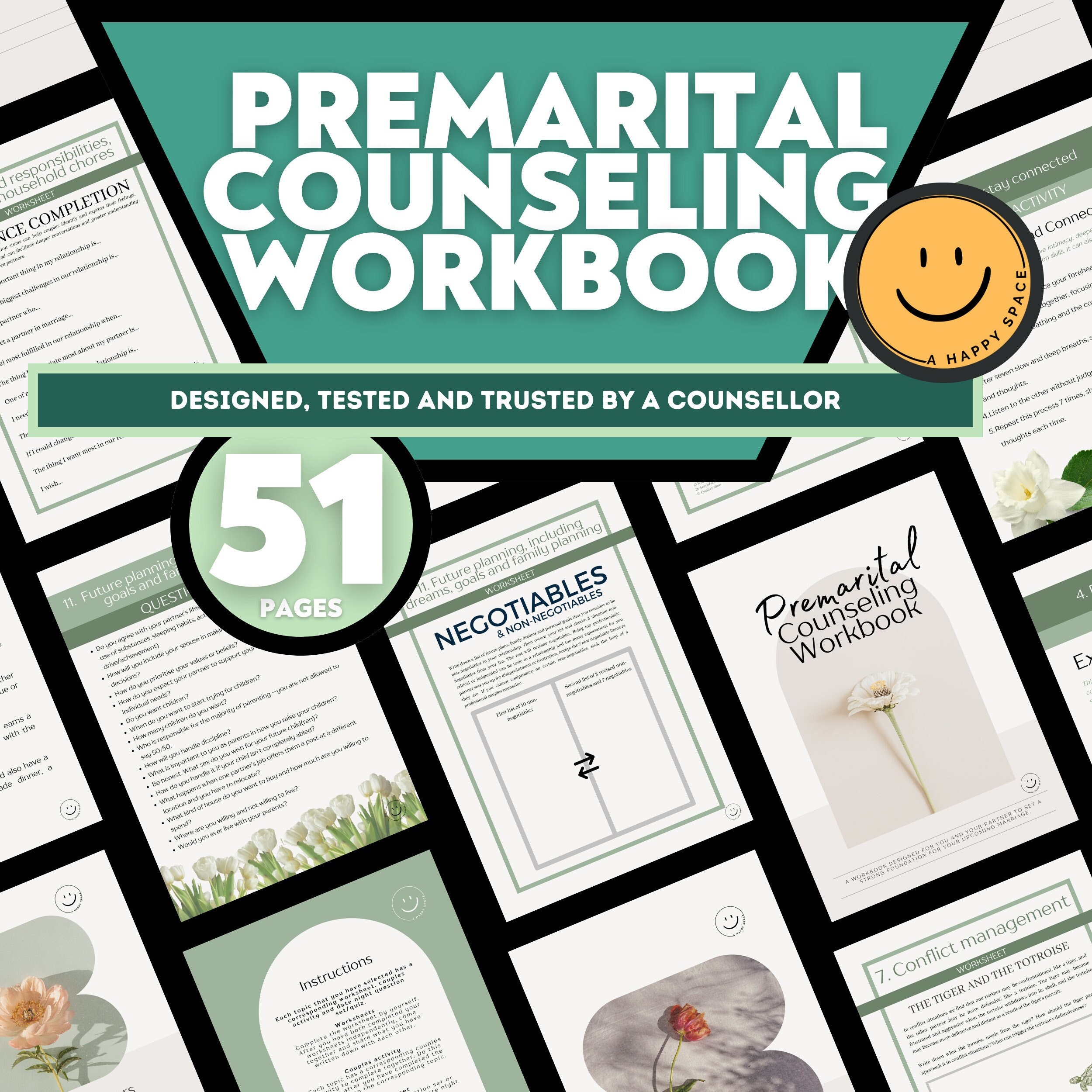 Self-help Premarital Counseling Workbook Therapy Workbook Relationship ...