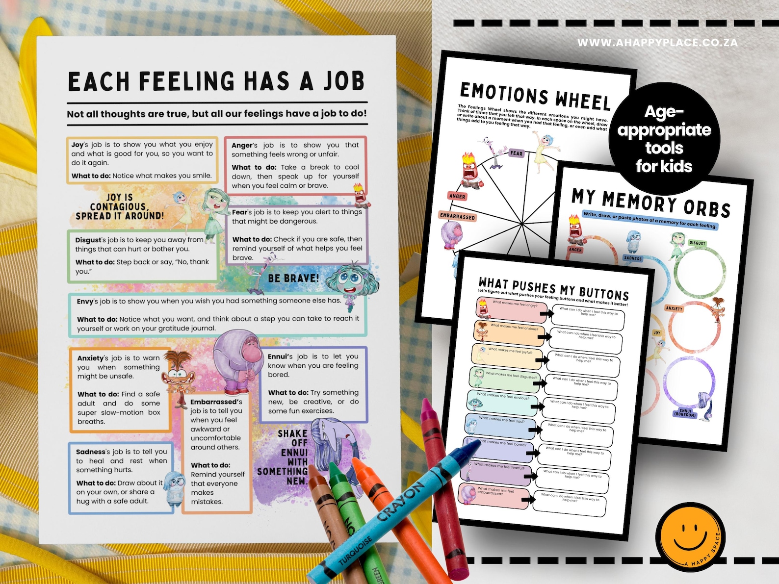 Inside Out 2 Worksheets PDF, Emotional Regulation Printable SEL and ...
