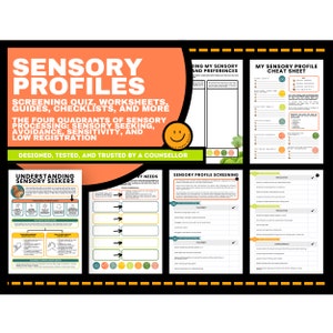 Sensory Profiles Quadrant Assessment Quiz Seeker Avoider Autism ADHD ...
