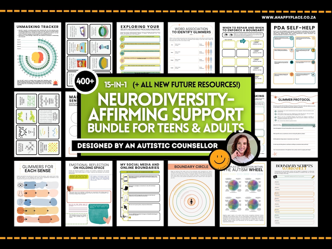 Neurodiversity Affirming Workbook Therapy Counselling Autism Spectrum ...