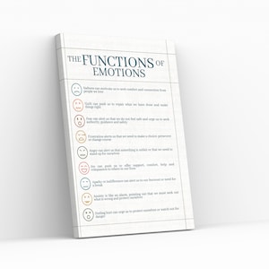 Functions of Emotions, Emotional Regulation Education Poster, Calming ...