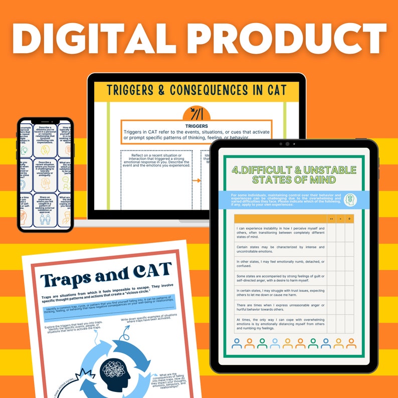 Cognitive Analytic Therapy CAT Resource Bundle Worksheets Cheat Sheets ...