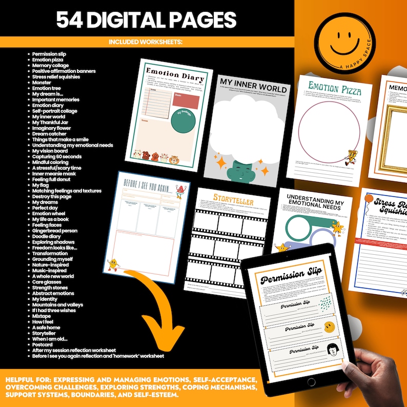 Art Therapy Worksheets Kids Tools Resource Therapeutic Play Creative ...