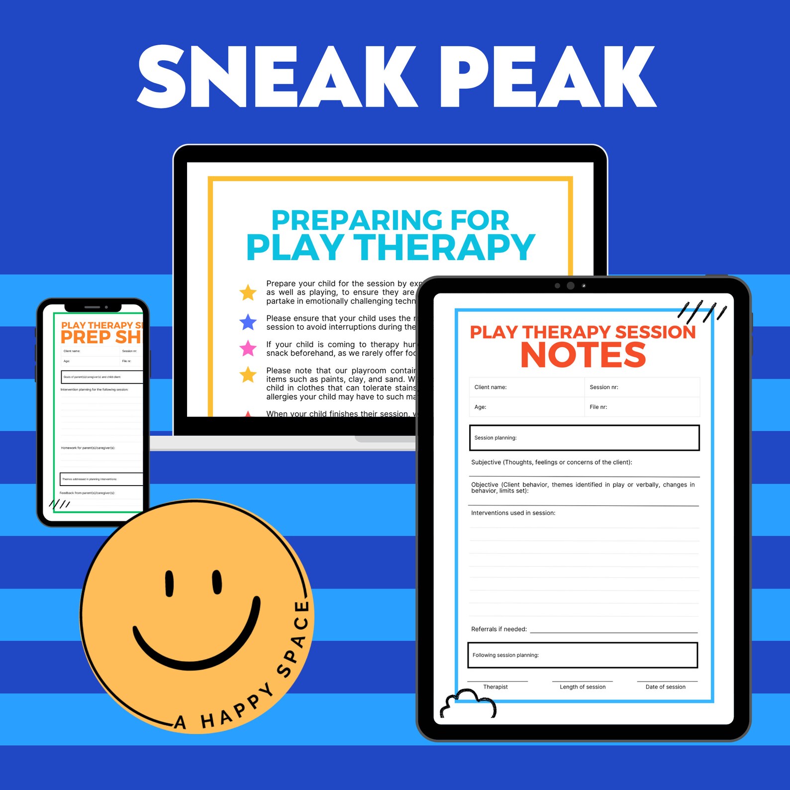 Play Therapist Office Form Templates Tools Child School Counselor ...